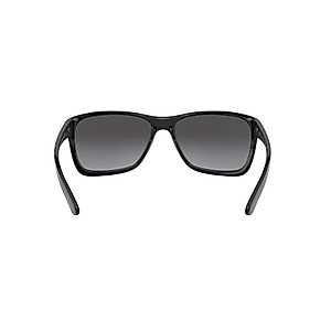 Ray-Ban Men's Rb4331 Square Sunglasses, Black/Polarized Light Grey Gradient Dark Grey, 61 mm
