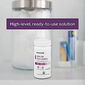 McKesson OPA/28 Test Strips for Concentration Indicator, Single Use, 50 Count, 1 Pack