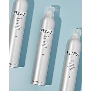 Kenra Design Spray 9 | Light Hold Hairspray | Tames Frizz & Flyaways | Lightweight, Brushable Formula | All Hair Types | 10 oz