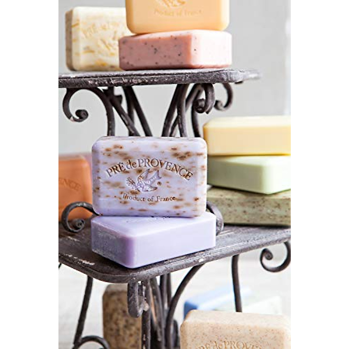 Pre de Provence Artisanal French Moisturizing Soap Bar, Shea Butter Enriched, Quad Milled for Long Lasting Rich Smooth Lather, 5.3 Ounce, Lavender
