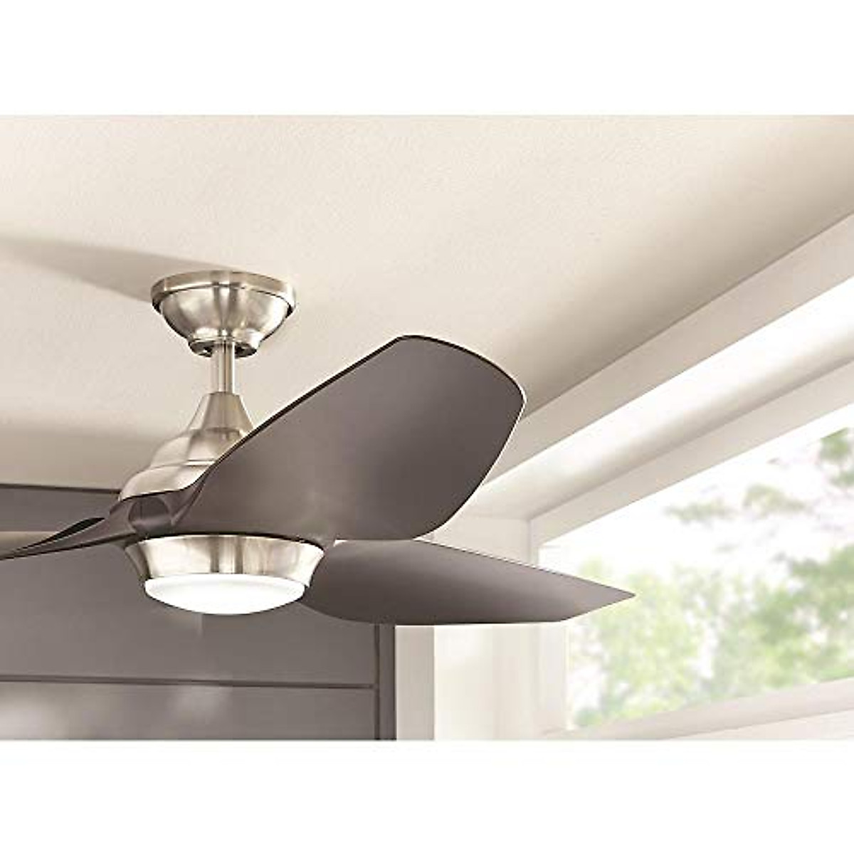 Home Decorators Collection YG638-BN Bachton 60 in. LED DC motor Brushed Nickel Ceiling Fan