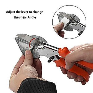Multi Angle Miter Shear Cutter Hand Tools,45-135 Degree Adjustable Angle Scissors Trim Shears Tools