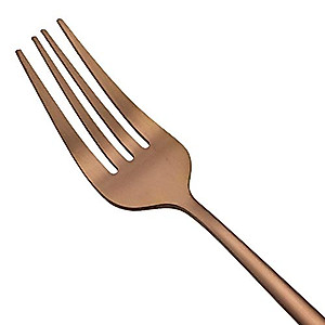 Uniturcky 30 Pieces Titanium Rose Plated 304 Stainless Steel Flatware Sets, Satin Finish Silverware Set Include Dinner Knife Fork Spoon, Cutlery Set,Matte Polished Utensils Service for 6