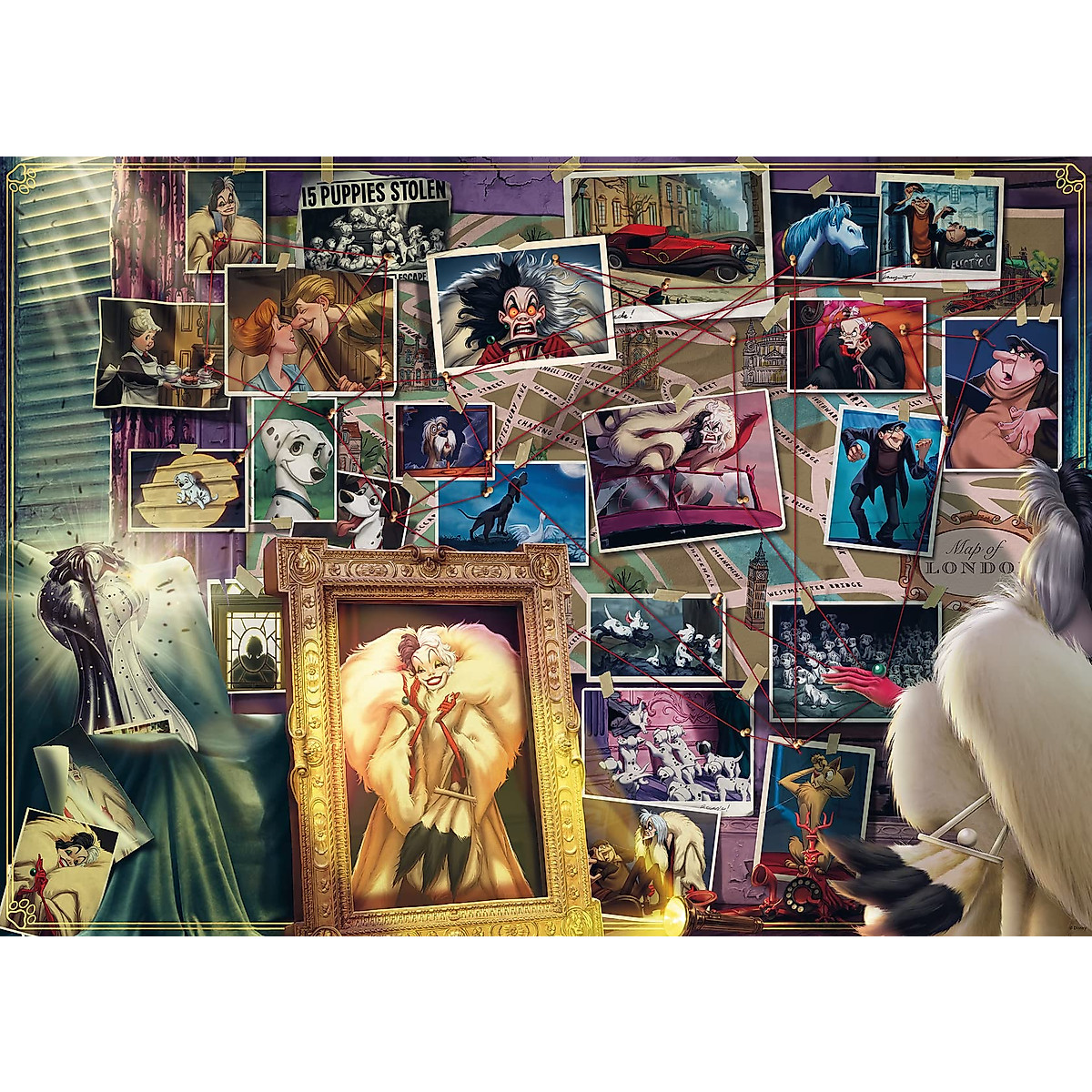 Ravensburger Disney Villainous: Cruella de Vil - 1000 Piece Jigsaw Puzzle for Kids and Adults | Unique Pieces with Softclick Technology | Vibrant, Glare-Free Design | Ideal for Ages 14+