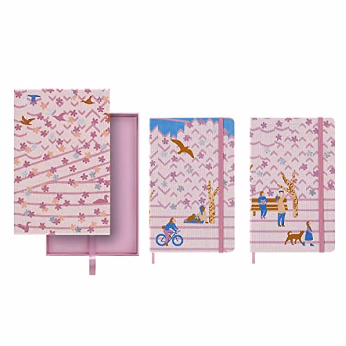 Moleskine Limited Edition Sakura Notebook, Hard Cover, Large (5" x 8.25"), Ruled/Lined & Plain/Blank, Bundle Collector's Box