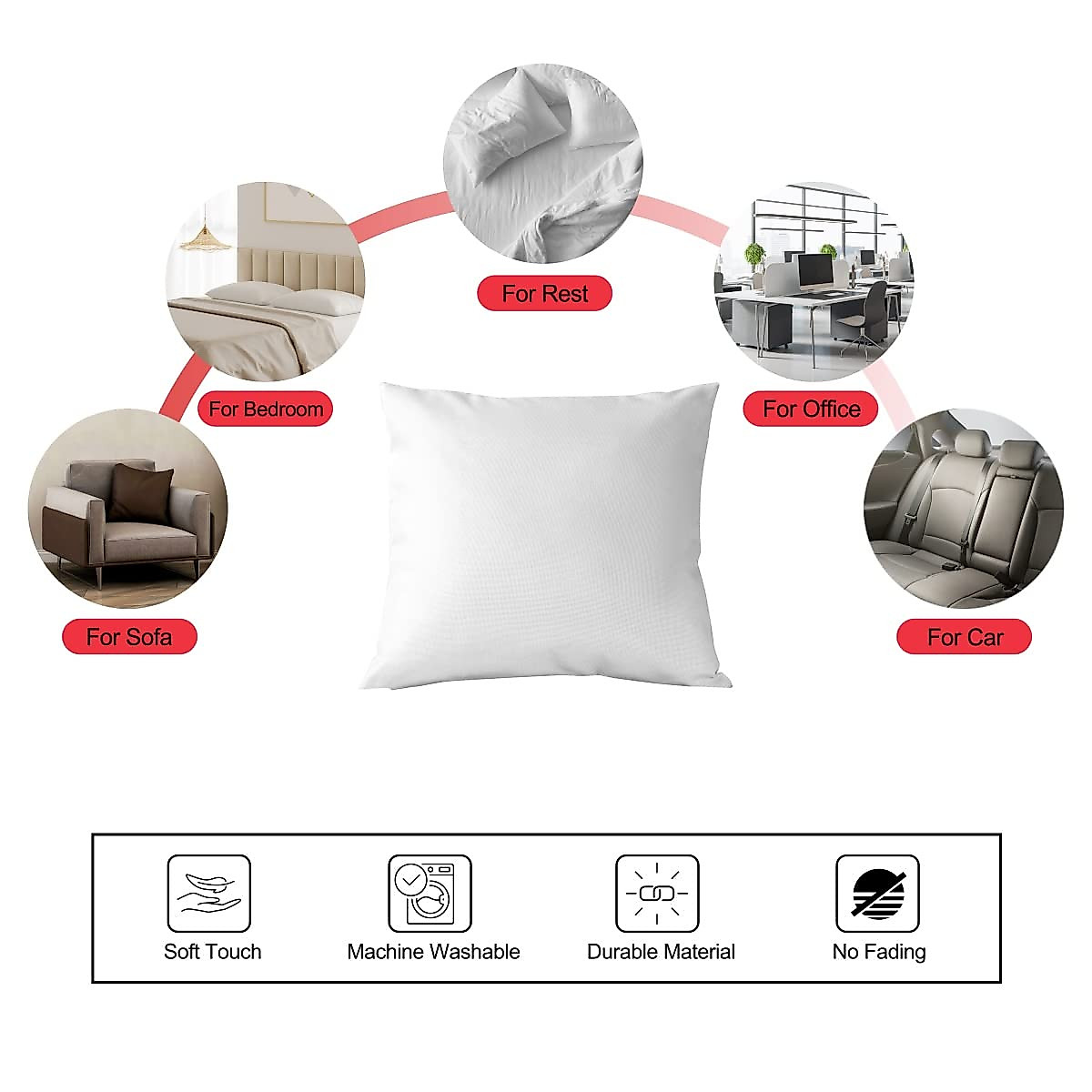 Castle Fairy Bear Pillow Cover,Wildlife Animal Hunting Camo Print Pillowcase Soft Square 18"x18" Cushion Case,Camouflage Plaid Print Throw Pillow Cover Single Pack for Room Decor Double Sides Print