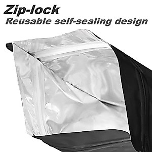 BAAGGNAA 110 Pack Stand up Matte Metallic Ziplock Bags with Clear Front Window Heat-Sealable Resealable Solid Color Pouches for Food Storage Containers Organizer(Black,6.3 * 9.4 inch,Pack of 110)