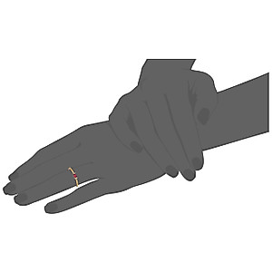 Amazon Essentials 18K Yellow Gold Plated Sterling Silver Created Ruby July Fashion Stackable Ring, Size 9 (previously Amazon Collection)