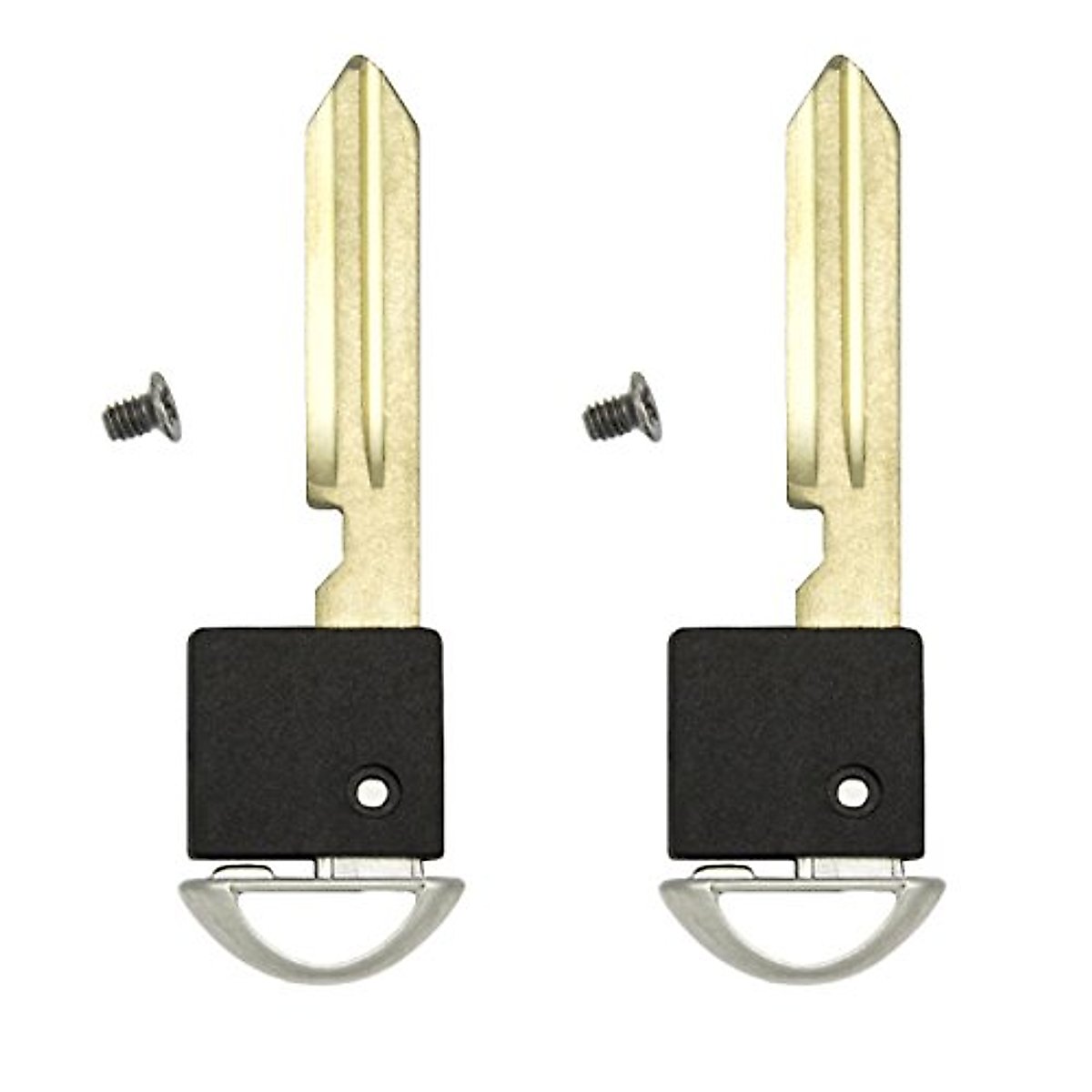 Keyless2Go Replacement for New Uncut Keyless Emergency Insert Key Blade NI06 NI05 w Out Transponder Chip (2 Pack)