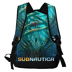 Subnautica Backpack,Travel Casual Daypack for Men Women,Multifunction Outdoor Sports Bag
