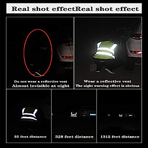 SHUWINXUN Pink Safety Vests 2 Pack High Visibility Reflective Vests with 5 Pockets Workwear Security Strip Construction Vest for Night Running Jogging Cycling Walking (Pink, L, l)