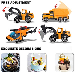 Joyfia Toys for Boys, 11 in 1 Engineering Die-cast Construction Car Toddler Toys, Excavator Dumper Bulldozer, Kids Transport Carrier Truck Vehicles Gifts for Age 3 4 5 6 7 Year Old Boys