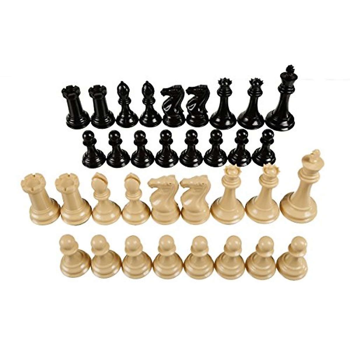 4X Quadruple Weighted Chess Pieces Only by Chess Geeks - Tournament Classic Staunton - Super Heavy Weighted Pieces - 32 Pieces + 2 Extra Queens - Weight 3.7lb - King 4.2" Tall - Best Chess Set Ever