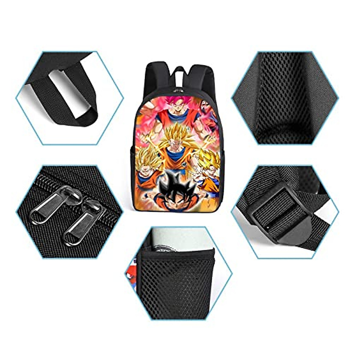 GHUNT Anime Backpack 16-Inch Double-Layer Large-Capacity, Laptop Backpack, Leisure Travel Backpack -4