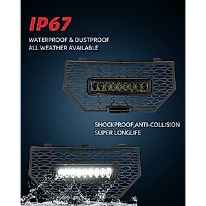 ATV Sportsman Front Mesh Grill With Light, A & UTV PRO Black Grille with LED Light Bar for 2017-2022 Polaris Sportsman XP 1000 SP 850 Accessories