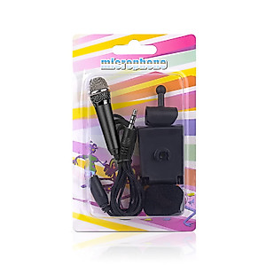Uniwit Mini Portable Vocal/Instrument Microphone for Mobile Phone Laptop Notebook Apple iPhone Sumsung Android with Holder Clip (Black)