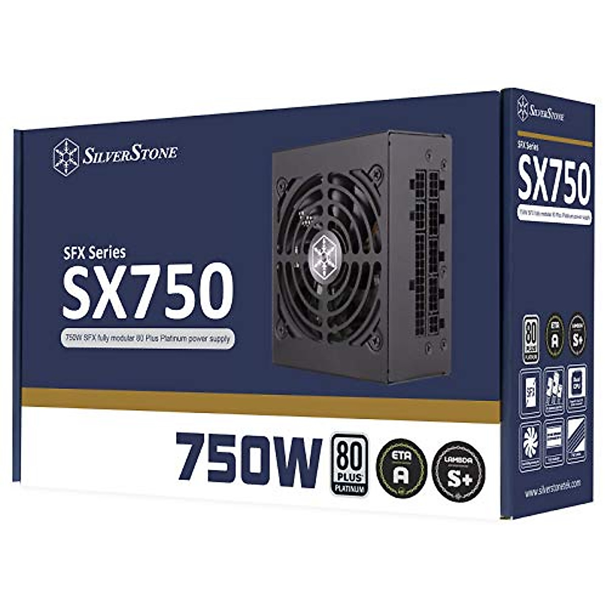 SilverStone SX750 Platinum, 750W SFX Fully Modular 80 PLUS Platinum Power Supply, SST-SX750-PT