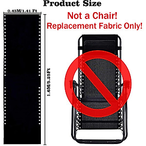 Moksha Studio Zero Gravity Chair Replacement Fabric, Anti-Gravity Folding Patio Sling Repair Cloth Part for Outdoor Backyard Beach Pool Lawn, Bungee Recliner Lounge Large Mesh Canvas