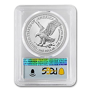 2023 1 oz American Silver Eagle Coin MS-70 (First Day of Issue - Flag Label) $1 MS70 PCGS