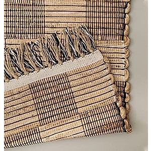 Eco Crave 2x3 Ft Small Jute Natural Area Rug, 100% Hand Woven Rug for Indoor Front Entrance Kitchen & Bathrooms, Low-Pile Floor Carpet, Premium Quality Home Decor.