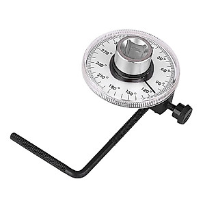 Adjustable Torsion Angle Gauge, Drive Angle Torsion Wrench Measure fits 1/2" Dr. Tools Ratchet/Torsion Wrench/Power Bar etc