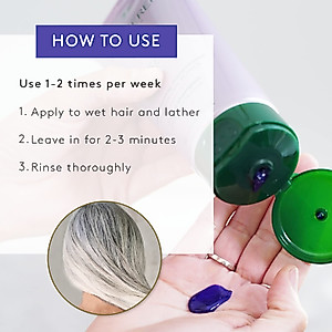 Rene Furterer OKARA SILVER Toning Shampoo, Purple Shampoo for Blonde, White, Grey, Silver, Pastel Hair, 6.7 oz.