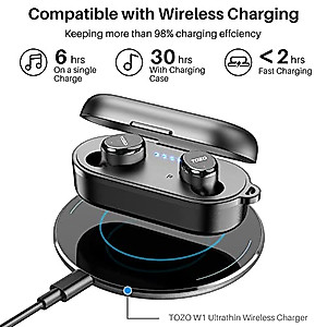 TOZO T10S 2022 Version Bluetooth 5.2 Earbuds True Wireless Stereo Earphones IPX8 Waterproof in Ear Wireless Headphones Built in Mic Headset with Environmental Noise Canceling for Running Sport