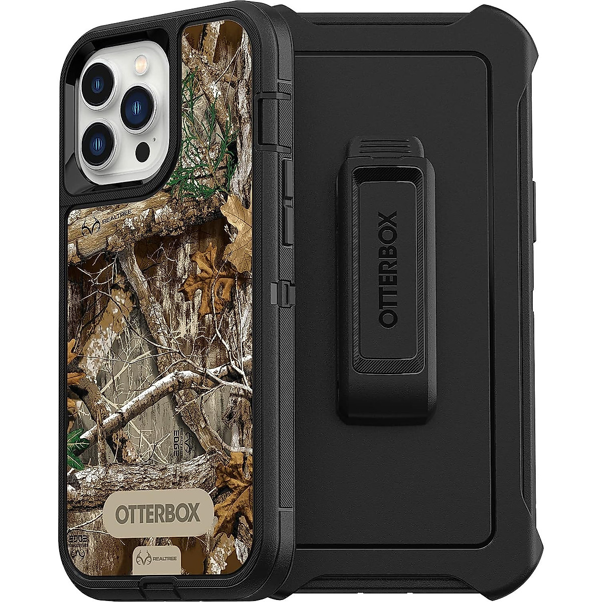 OtterBox Defender Series SERIES SCREENLESS EDITION Case for iPhone 13 Pro Max & iPhone 12 Pro Max - BLACK/REALTREE (CAMO)