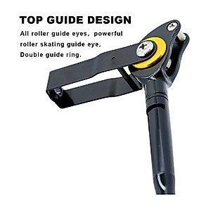 Topline Tackle 2-Pieces Deep Sea Fishing Rods, Topline Tackle Fishing Pole with 3+1 Roller Guides,Trolling Fishing Rod for Salt Water (5'6''/6’, 30-50lb/50-80lb/80-120lb)