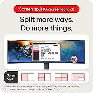 LG 45GR65DC-B Ultragear Curved Gaming Monitor 45-Inch 32:9 QHD 200Hz 1ms UltraWide Display AMD FreeSync Premium Pro VESA DisplayHDR 600 HDMI 2.1 x2 DP UBS x3 Tilt/Height/Swivel Stand - Black