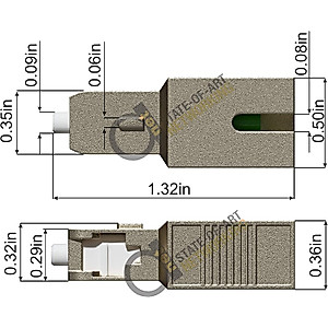 SC APC Female to SC APC Male Adapter | Port Protector | Single Mode SM 9/125 - Hybrid Fixed Type Adapter - no Loss 0dB - Fiber Optic Optical Adapter SC APC to SC APC