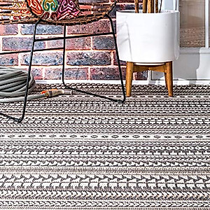 nuLOOM Teofila Indoor/Outdoor Area Rug, 4' x 6', Grey