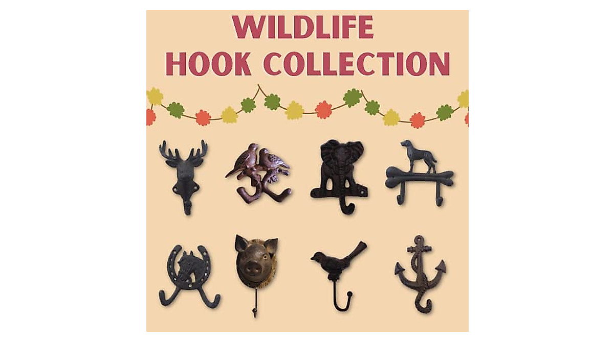 Vintage Cast Iron Deer Hook - Rustic Home Decor