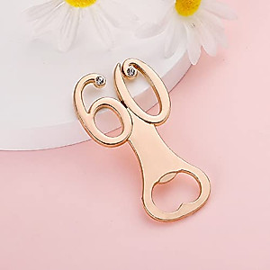 12 PCS Bottle Opener Gold 60th Birthday Party Favor 60 Anniversary Favors for Guests, 60th Birthday Party Decorations Beer Bottle Openers for Birthday Party Gift Souvenir Supplies（Send 12 gift bags）