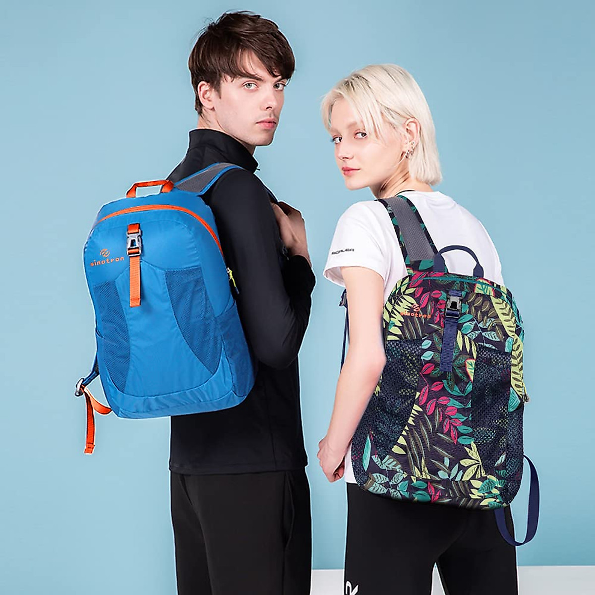 sinotron 22L Lightweight Packable Hiking Backpack, Small Hiking Backpack Day Pack for Women Men Travel Camping Vacation (leaf)