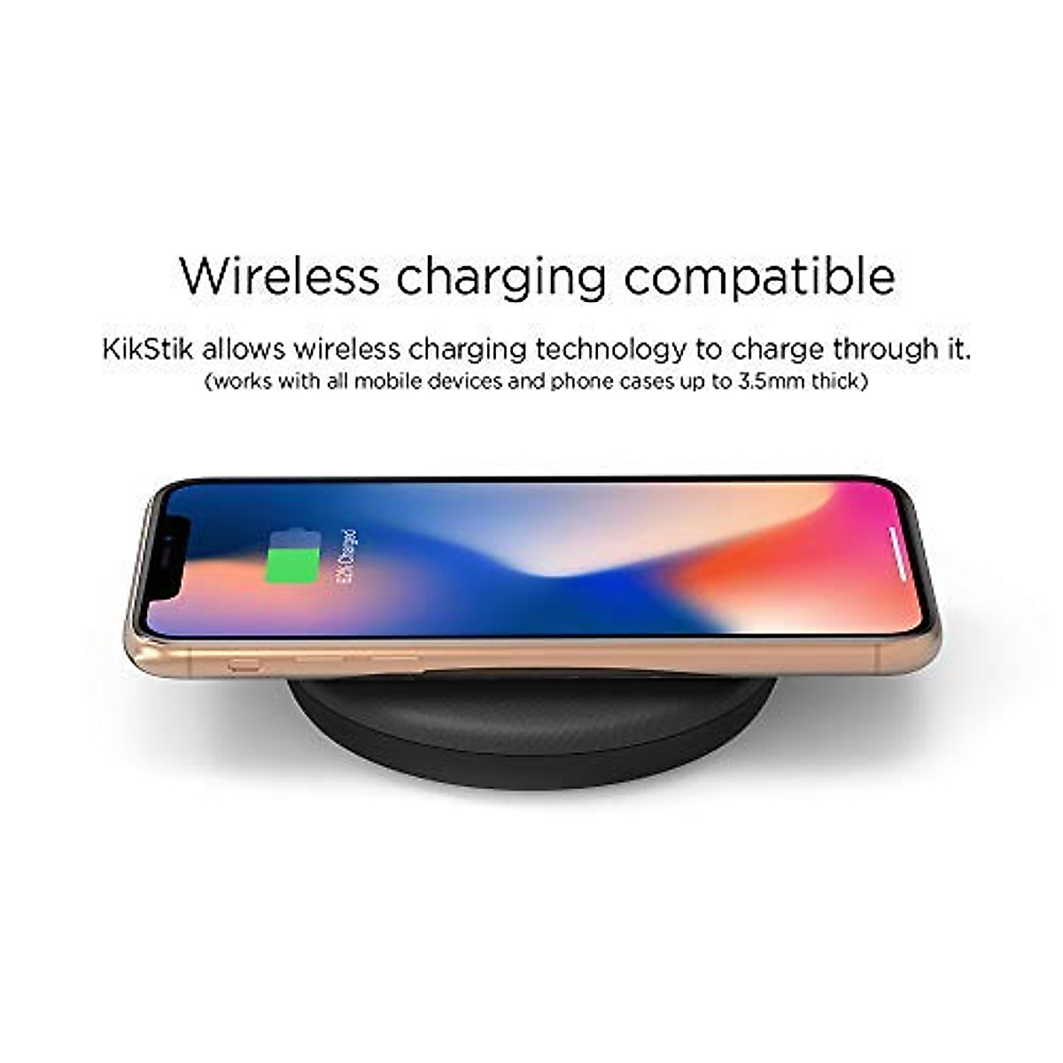 PureGear KikStik Universal Phone Kickstand & Grip, Ultra-Thin, Low Profile, Compatible with Wireless Charger, One Finger Operation Cell Phone Stand, Fits Most Phones, Pocket Friendly (Clear Matte)