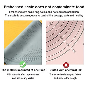 Extra Large Kitchen Silicone Pad - 2023 New Multifunctional Pastry Mat, Non Slip Non Stick Silicone Baking Mats for Rolling Out Dough and Cookie Sheets, Thick Heat Resistant Mat for Oven Bread
