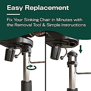 Office Chair Cylinder Replacement with Removal Tool, Heavy Duty Hydraulic - Pneumatic Gas Lift Piston for Office Chairs and Gaming Chairs, Universal Fit