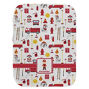 Baby Milano Personalized Firefighter Character Burp Cloth - Fleece w/Name or Text