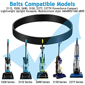 MULTIM Vacuum Cleaner Belts and Filter Cotton Compatible with Bissell 1604895 Replacement Belts and 1604896 Replacement Filter Sponge for 2690, 1520, 2112 Series Vacuum Cleaner