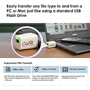 PioData iXflash Cube 512GB Photo Storage Device Apple MFi Certified USB Type A for iPhone & iPad, Auto Backup Photos & Videos