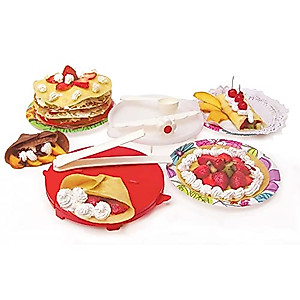 MI ALEGRIA CREPES FACTORY SET. MAKE REAL FRENCH STYLE CREPES. DECORATE, FILL AND CHOOSE YOUR FAVORITE TOPPINGS. SET INCLUDES 27 PIECES