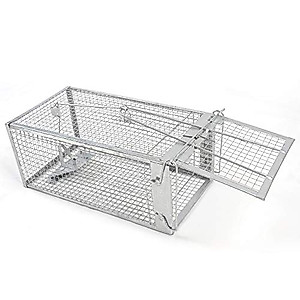 H&B Luxuries Rat Trap - Humane Live Animal Cage for Rat Mouse Hamster Mole Weasel Gopher Chipmunk Squirrels and More Rodents (Small)