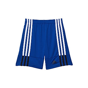 adidas boys Clashing 3-stripes Shorts, Team Royal Blue, 4-8 Years US
