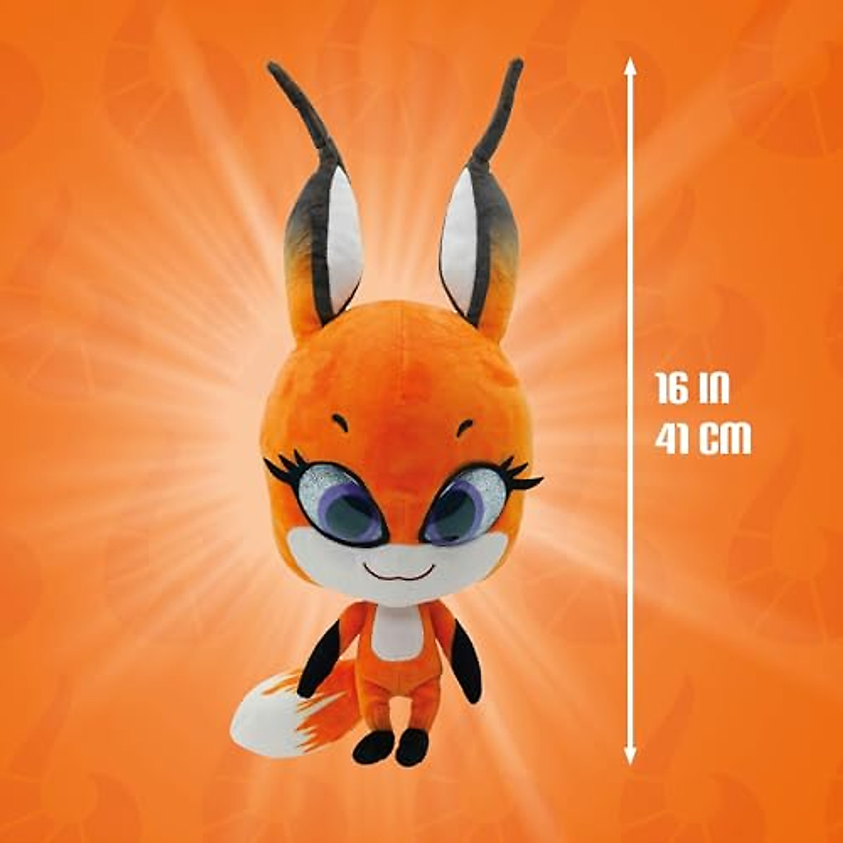 Miraculous Ladybug Kwami Mon Ami Plush Toy - Trixx The Fox, Super Soft Stuffed Animal - 9-inch Collectible Plush Figure, Ladybug & Cat Noir, Gift Stocking Stuffer for Kids & Collectors
