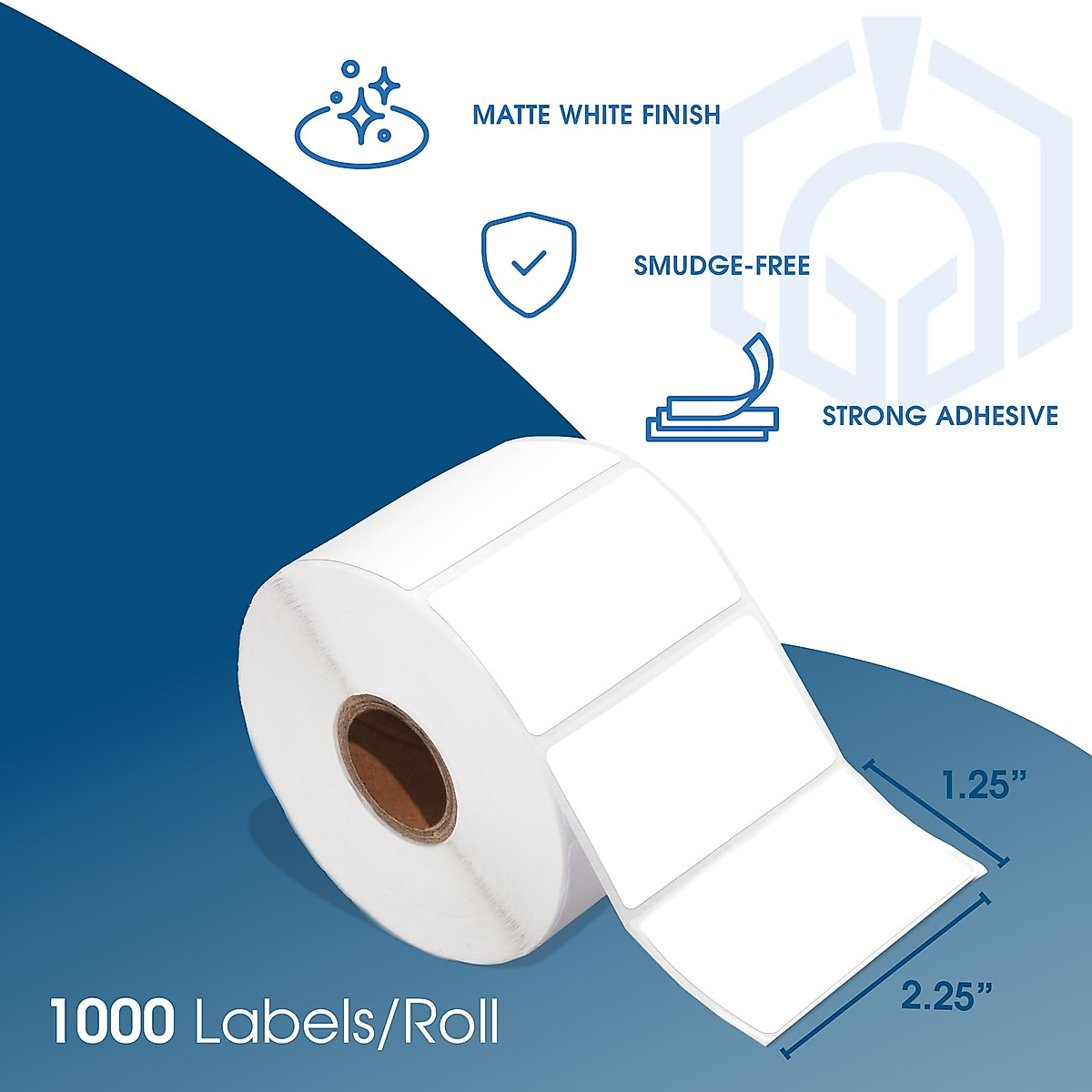 2.25" X 1.25” Direct Thermal Labels, Perforated Barcode Address Labels, Compatible with Rollo & Zebra Desktop Printers - 10 Rolls, 1000/Roll