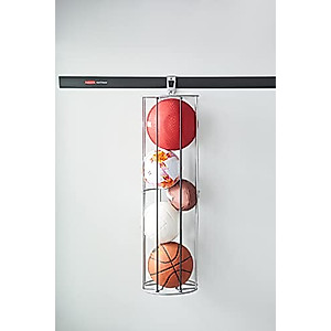 Rubbermaid FastTrack Alloy Steel Garage Storage Vertical Ball Rack, Garage Organization, Stackable Ball Cage for Garage Organizer,Silver