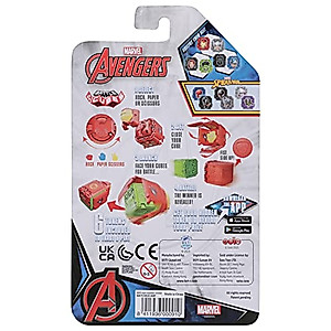 MARVEL Avengers Battle Cubes 2-Pack, Captain America VS Black Panther, Unleash Power, Launch Attack, 2 Cubes & 6 Tokens, RPS Auto-Battle System, Battle Cube APP, Collectible Pocket-Sized Game, Ages 5+