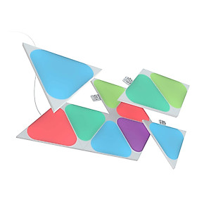 Nanoleaf Shapes WiFi and Thread Smart RGBW 16M+ Color LED Dimmable Gaming and Home Decor Wall Lights Expansion Pack (Mini Triangles (10 Pack))
