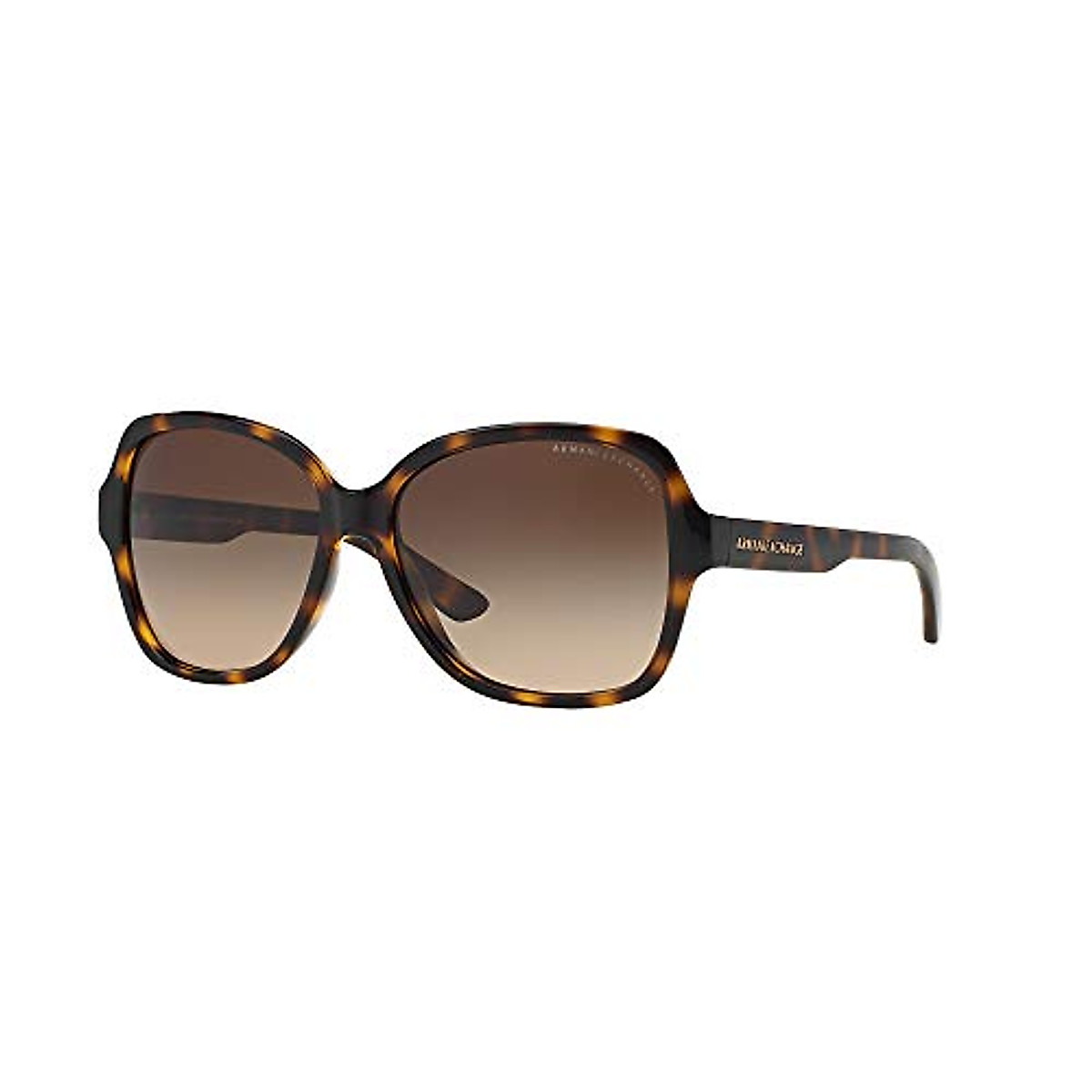 A|X ARMANI EXCHANGE Women's AX4029S Oval Sunglasses, Dark Tortoise/Brown Gradient, 57 mm